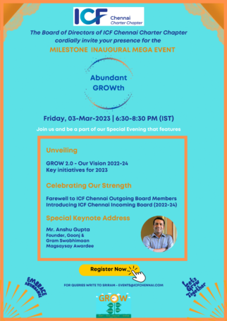 Abundant Growth - ICF Chennai's MILESTONE INAUGURAL MEGA EVENT - ICF Events
