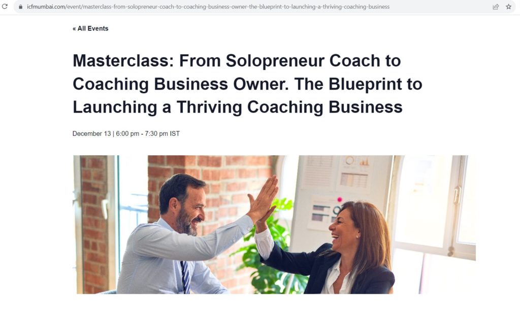 Masterclass: From Solopreneur Coach to Coaching Business Owner. The ...