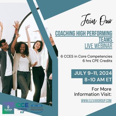 Coaching High Performing Teams - 6 CCEs in Core Competencies - ICF Events