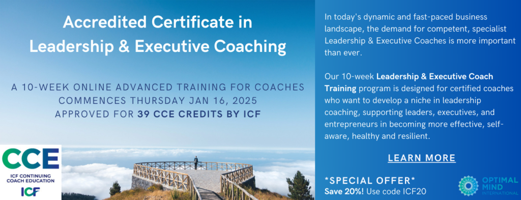 Certificate in Leadership & Executive Coaching - ICF Events