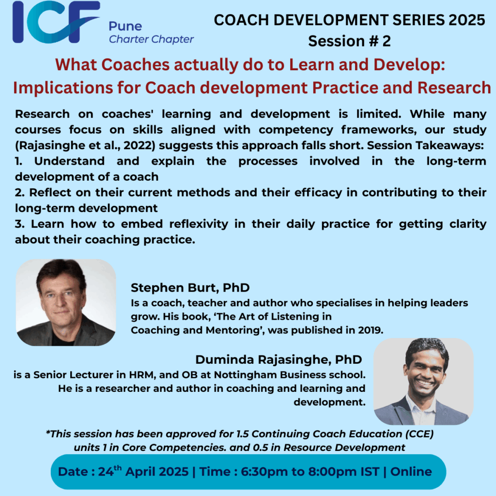What Coaches actually do to Learn and Develop: Implications for Coach development Practice and ...