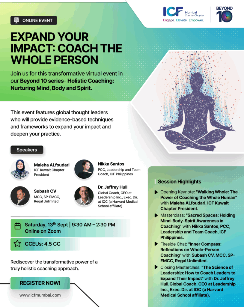 BEYOND 10 HOLISTIC COACHING - Nurturing Mind, Body, Spirit - ICF Events